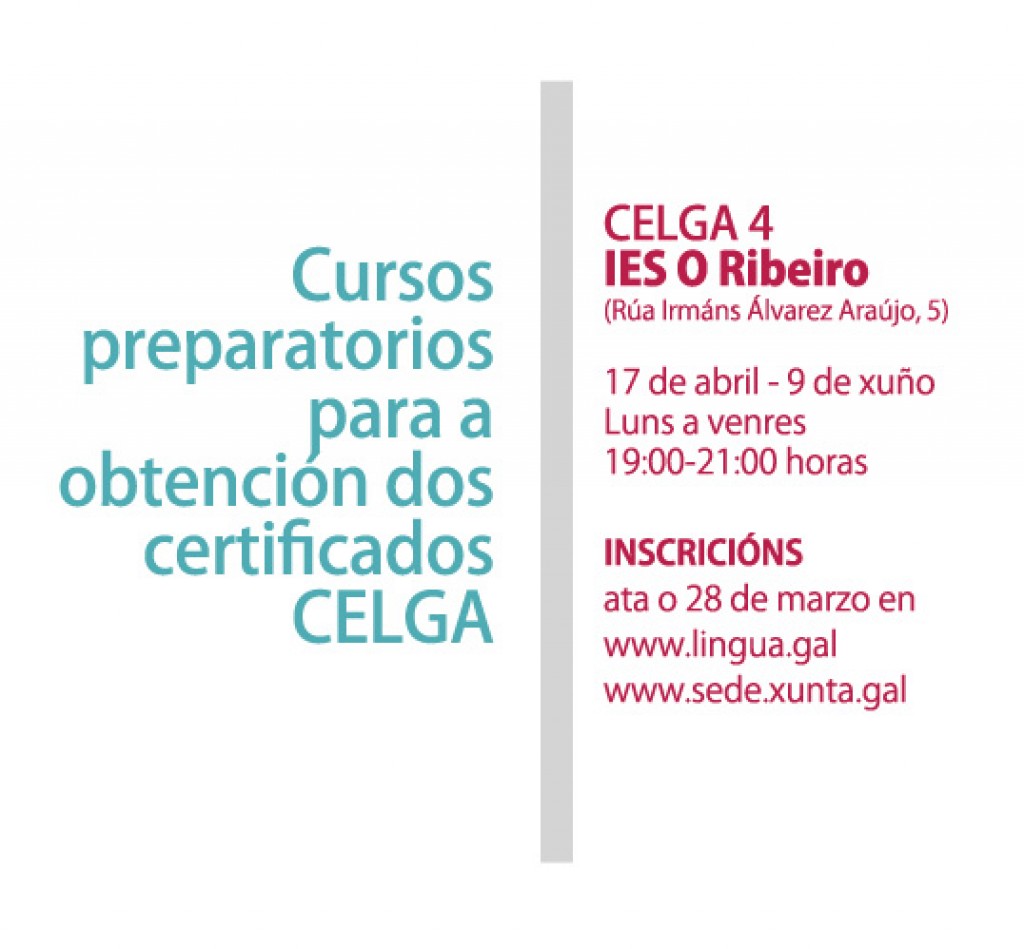 Curso preparatorio para a obtención do CELGA 4 no IES O Ribeiro